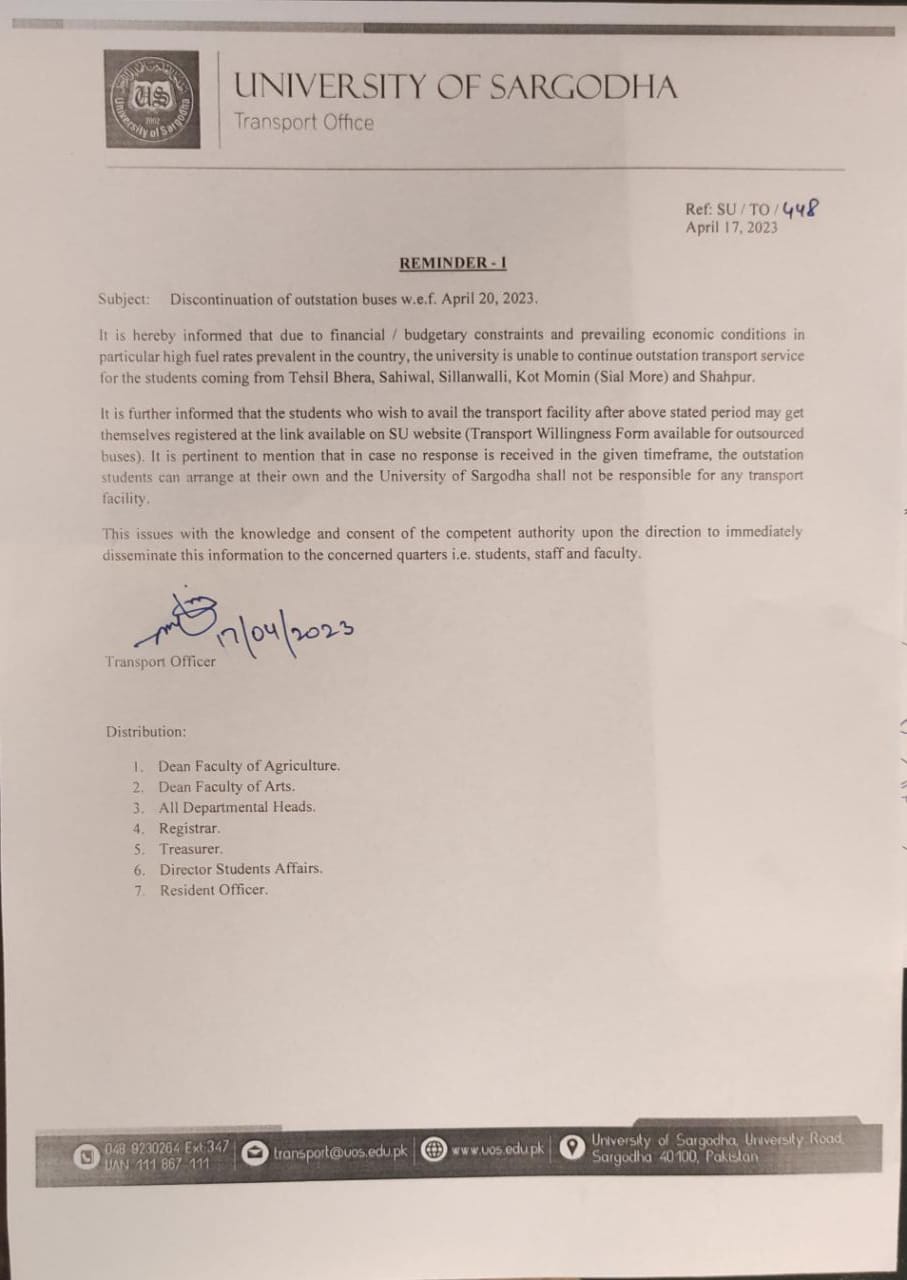 Welcome to UOS | University of Sargodha